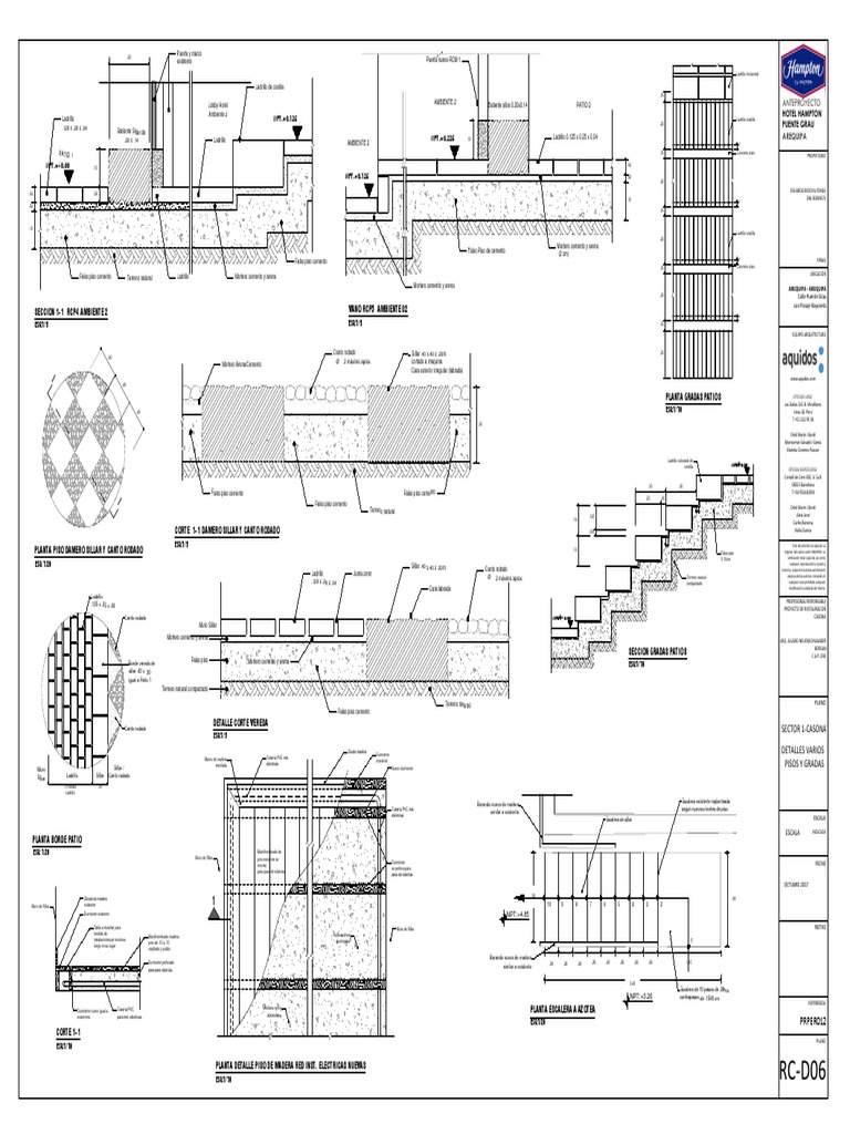 RC-D06 Detalles Varios Pisos y Gradas PDF | PDF | Sectores Economicos | Albañilería