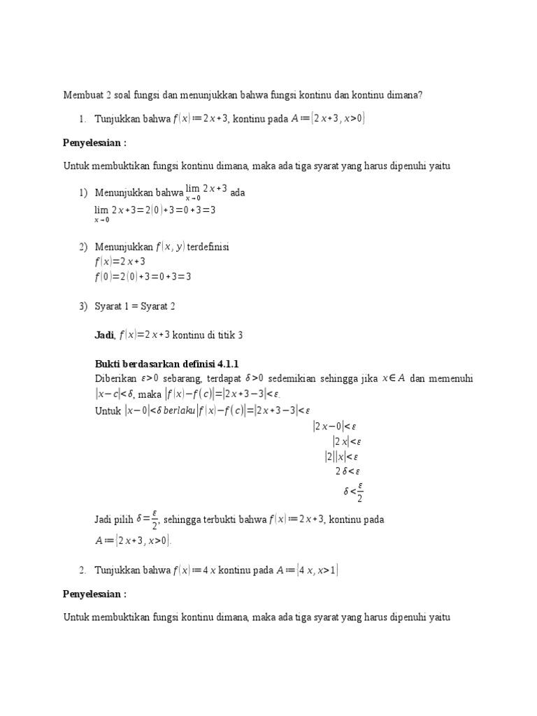 Fungsi Kontinu | PDF