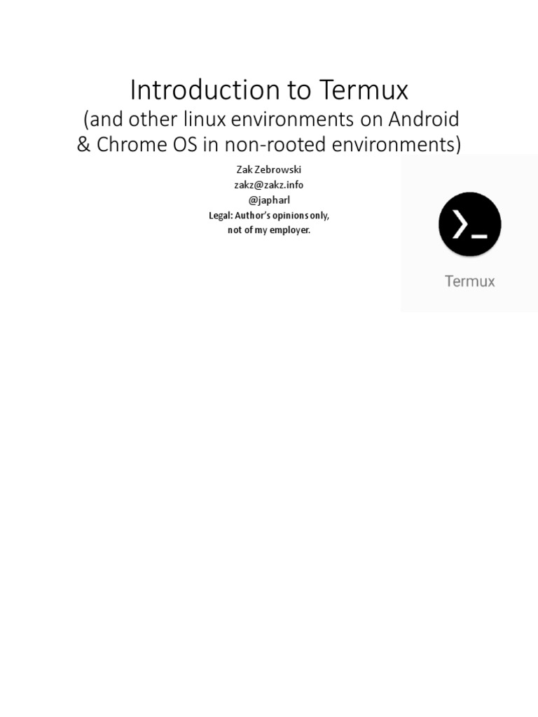 Introduction To Termux: (And Other Linux Environments On Android ...