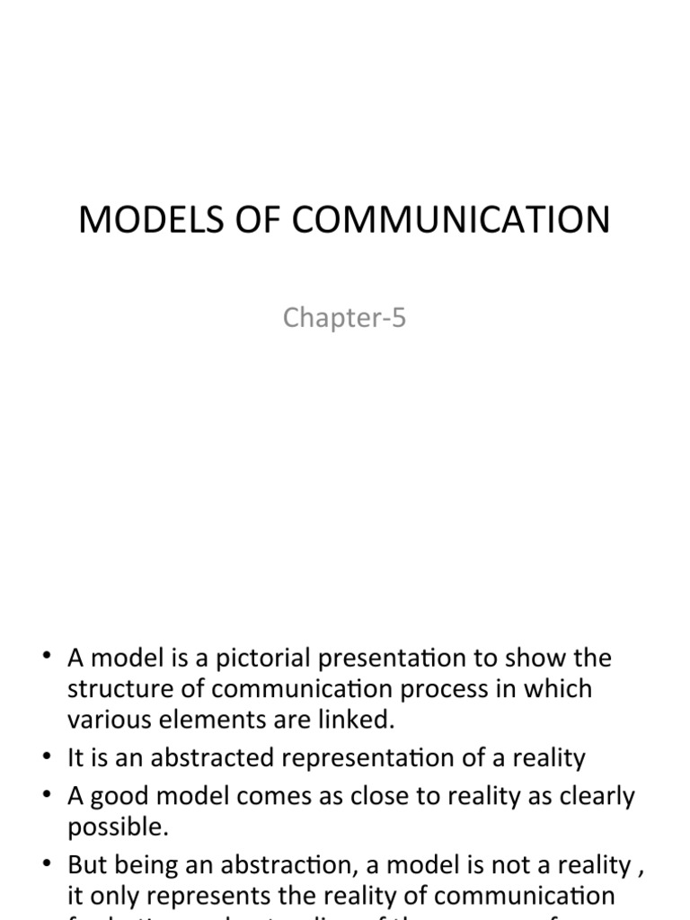 Five Models of Communication Explained | PDF | Communication | Semiotics
