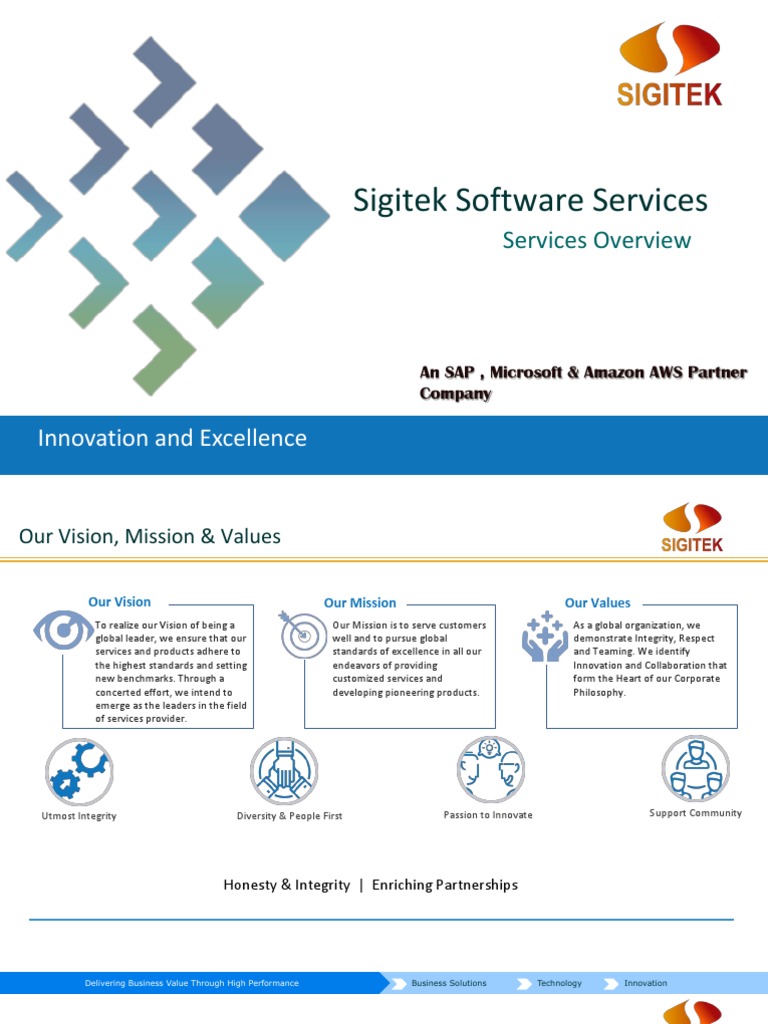 Sigitek Software Services - V02 | PDF | Analytics | Mobile App