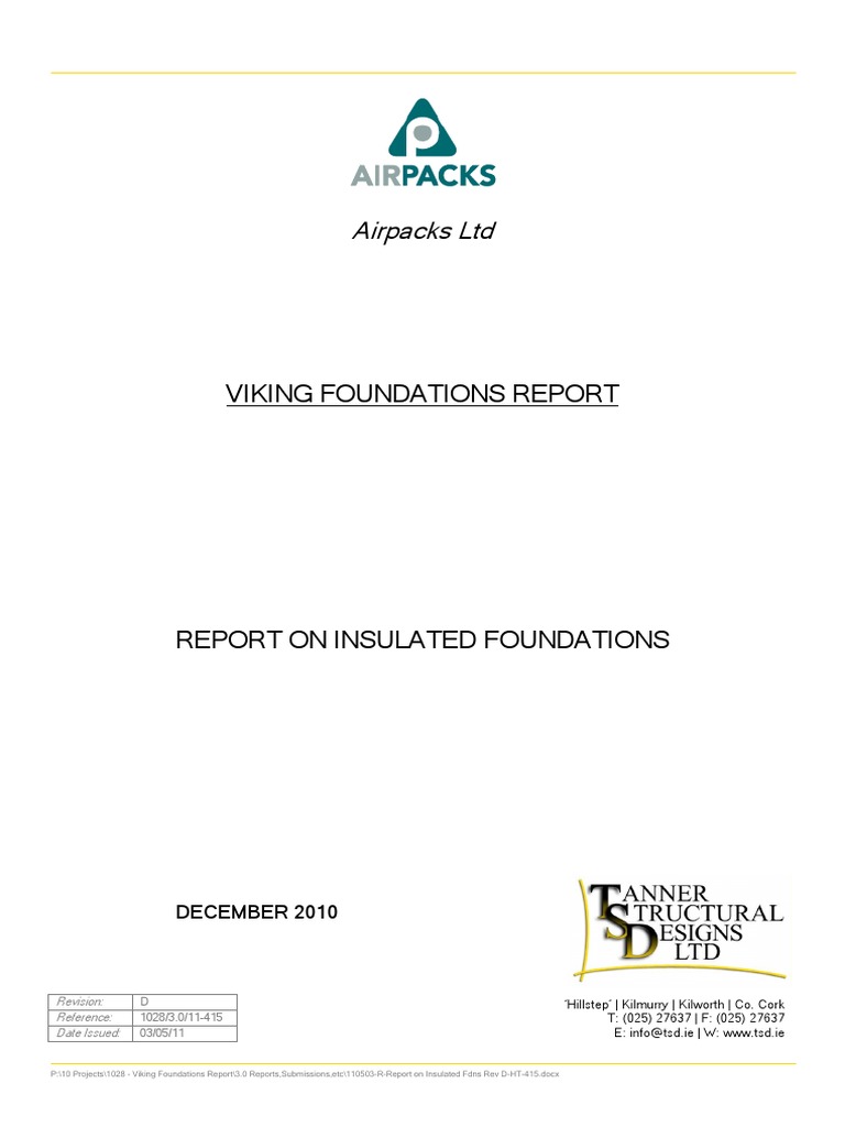Insulated Foundations Report Large | PDF | Soil | Foundation (Engineering)
