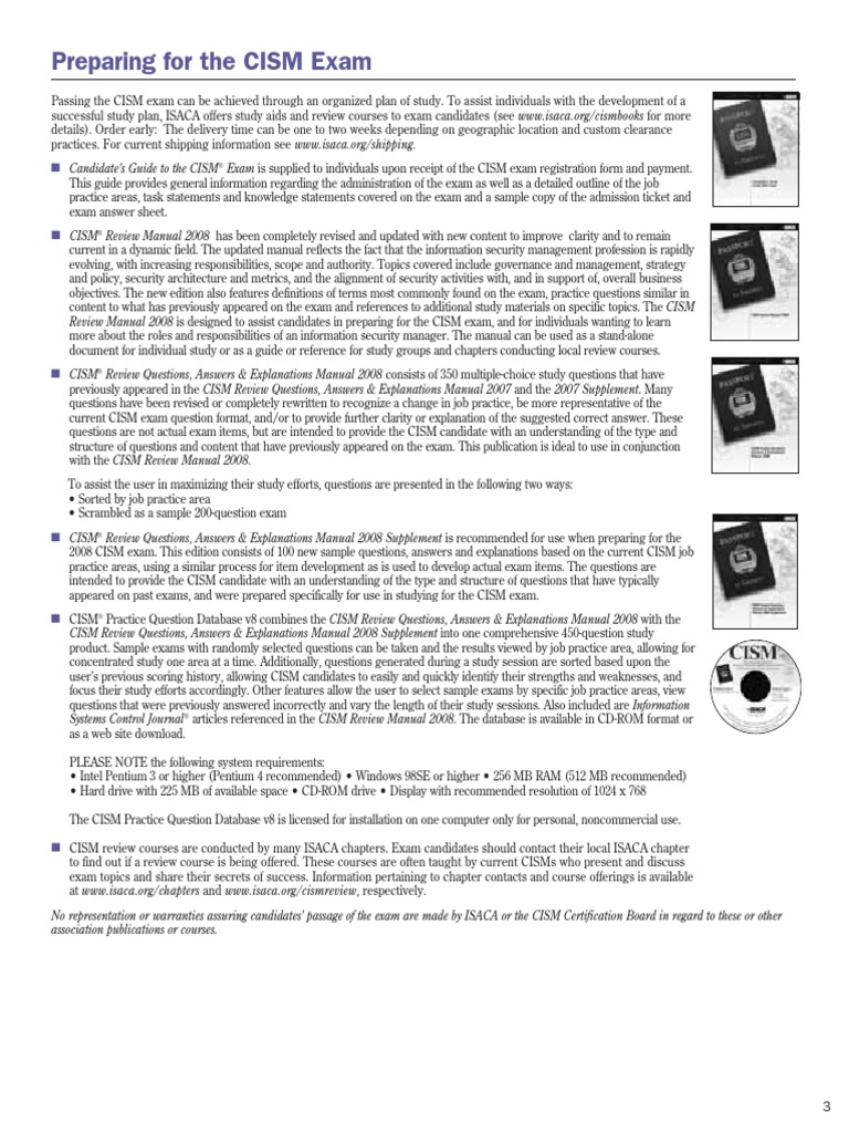 Preparing For The CISM Exam | PDF | Multiple Choice | Test (Assessment)