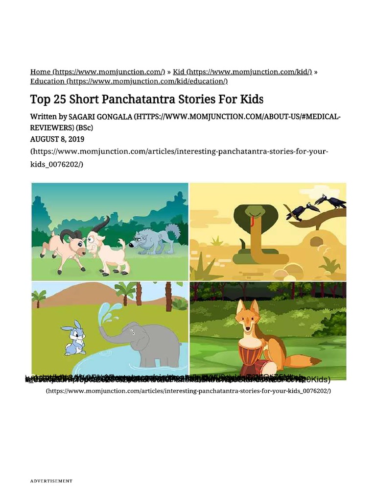 Panchatantra Stories Coloring Pages
