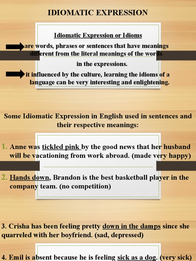 Idiomatic Expression | PDF | Idiom | Short Stories