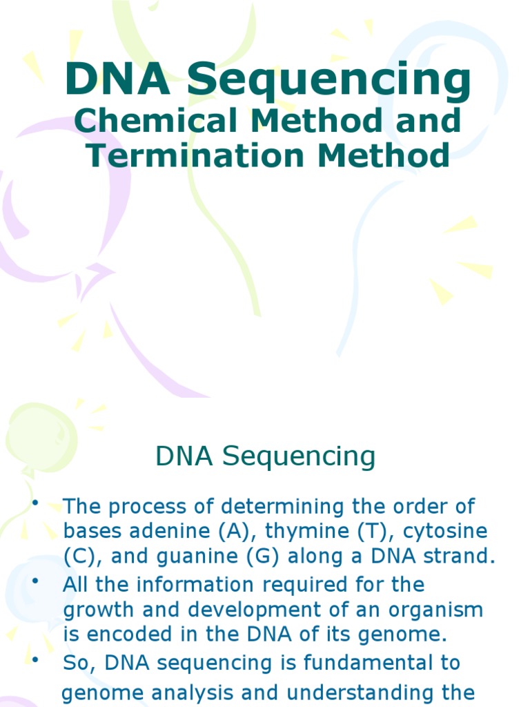 DNA Sequencing Methods Overview | PDF | Dna Sequencing | Dna