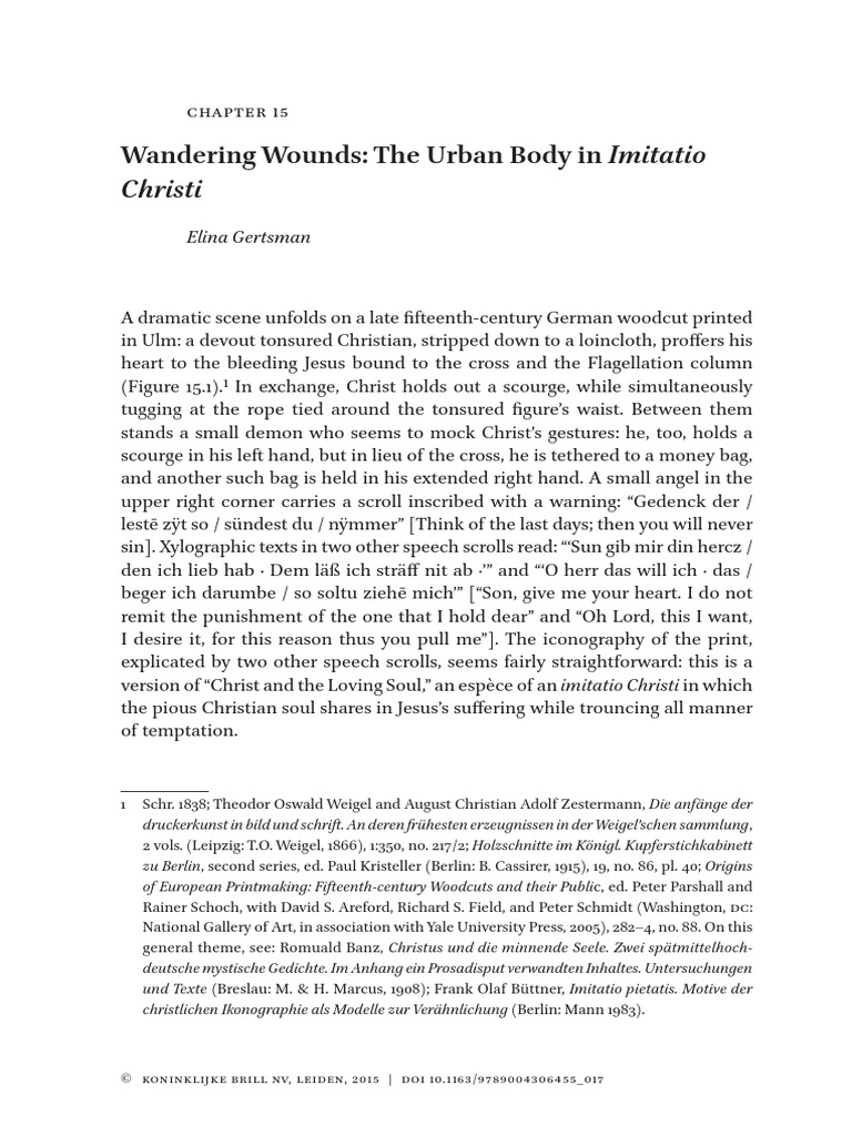 Wandering Wounds The Urban Body in Imita | PDF | Sermon | Jesus