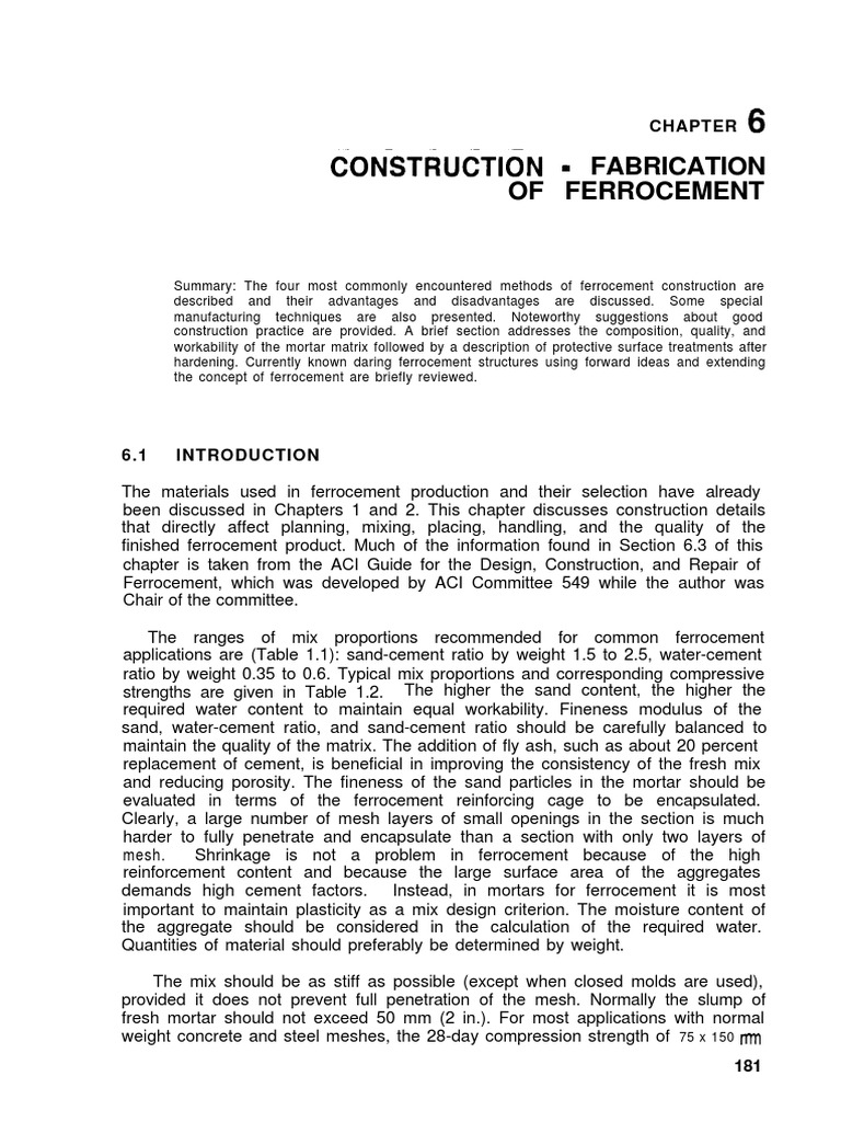 Ferrocement Construction Techniques | PDF | Composite Material | Epoxy