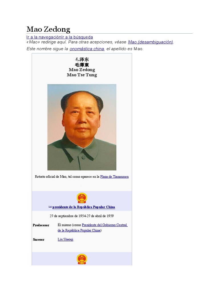 Mao Zedong | PDF | Mao Zedong | Partido Comunista de China