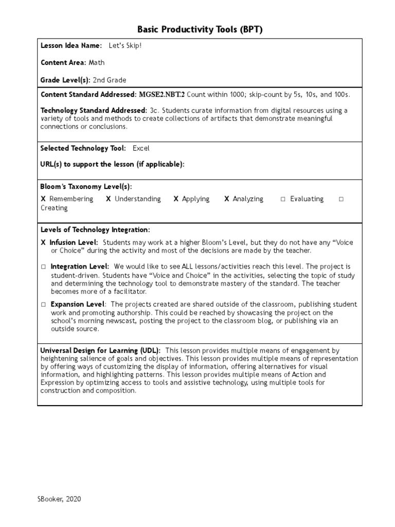 BPT Lesson Plan | PDF | Pedagogy | Behavior Modification