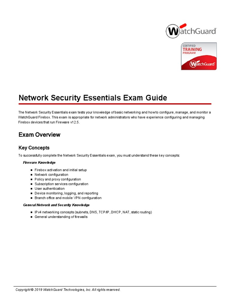 Network Security Essentials Exam Guide En Us V12 5 Pdf Pdf