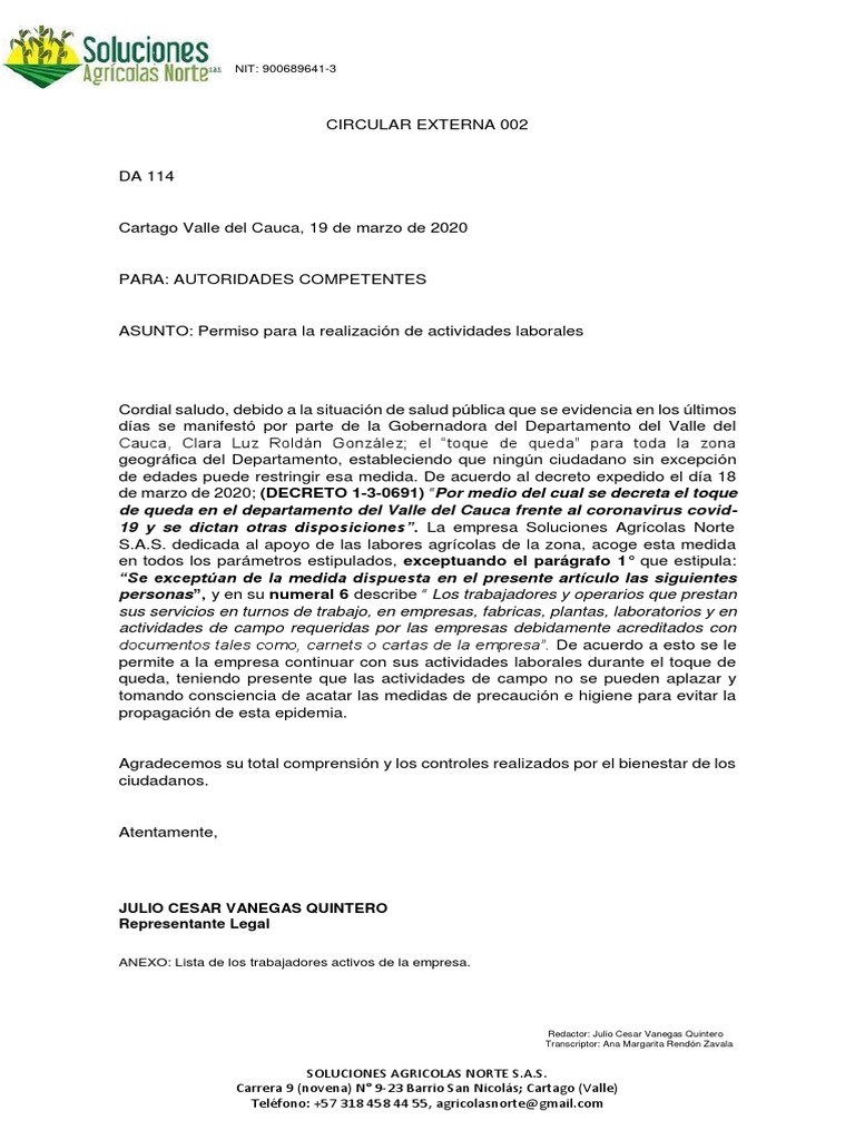 Circular Externa 002 | PDF