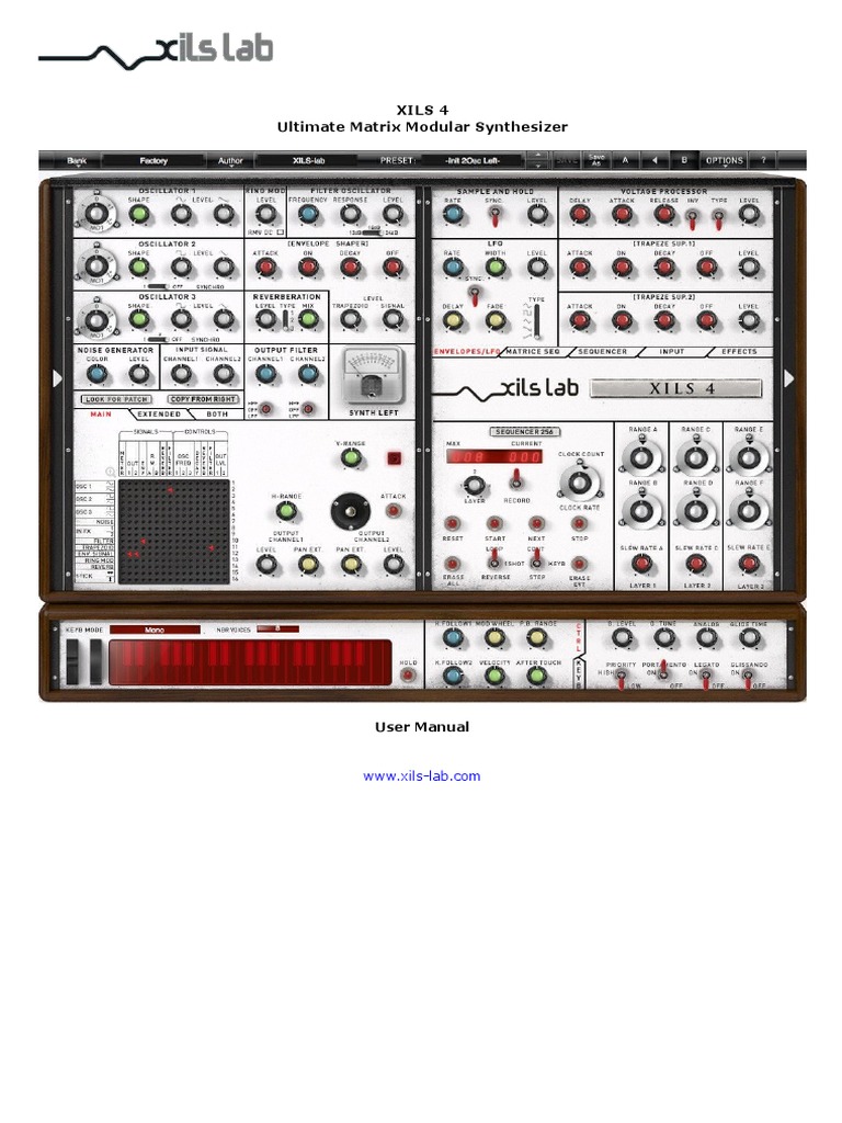 XILS4 User Manual | PDF | Synthesizer | Computing
