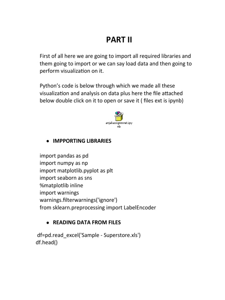 DF PD - Read - Excel ('Sample - Superstore - XLS') : Anjaliassignmnet ...
