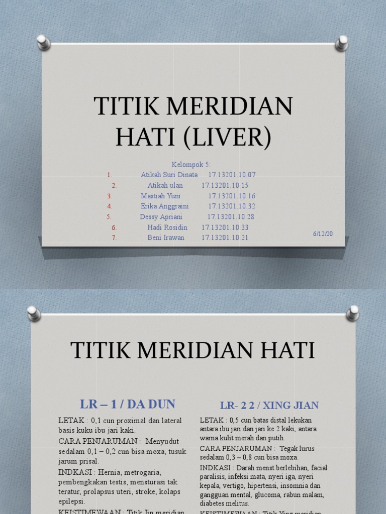 Titik Meridian Hati: Panduan Akupunktur | PDF