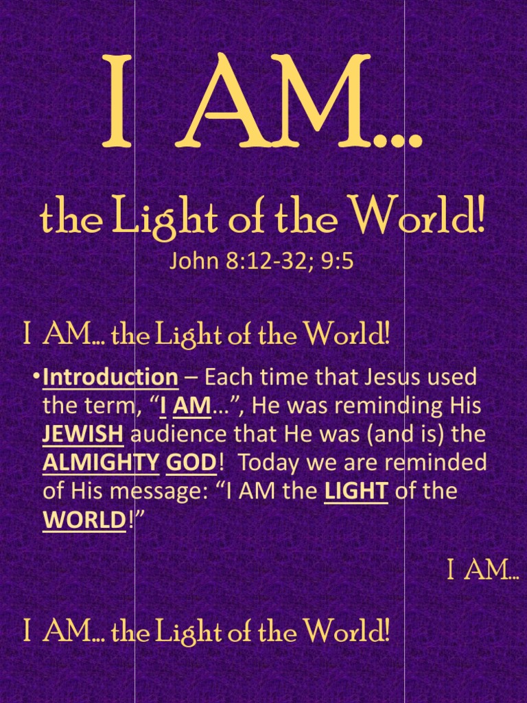 I AM The Light of The World | PDF