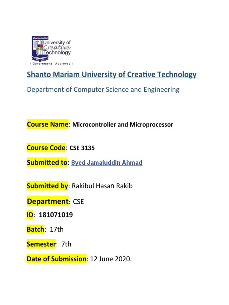 Microcontroller and Microprocessor | PDF | Central Processing Unit ...