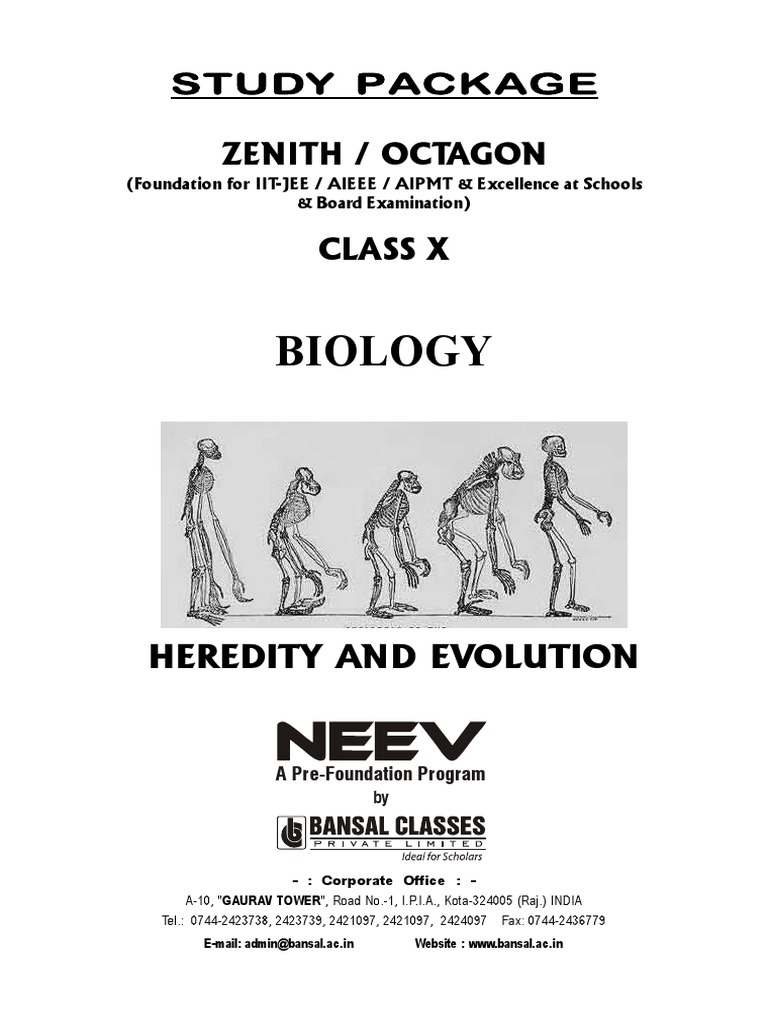 Biology: Study Package Zenith / Octagon Class X | PDF | Heredity ...
