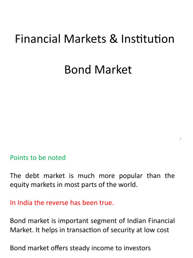 Financial Markets & Institution Bond Market | PDF | Bonds (Finance ...