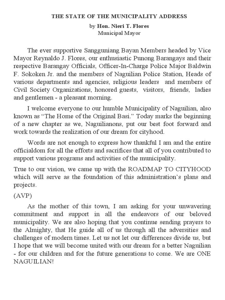 SOMA Mayor Script | PDF