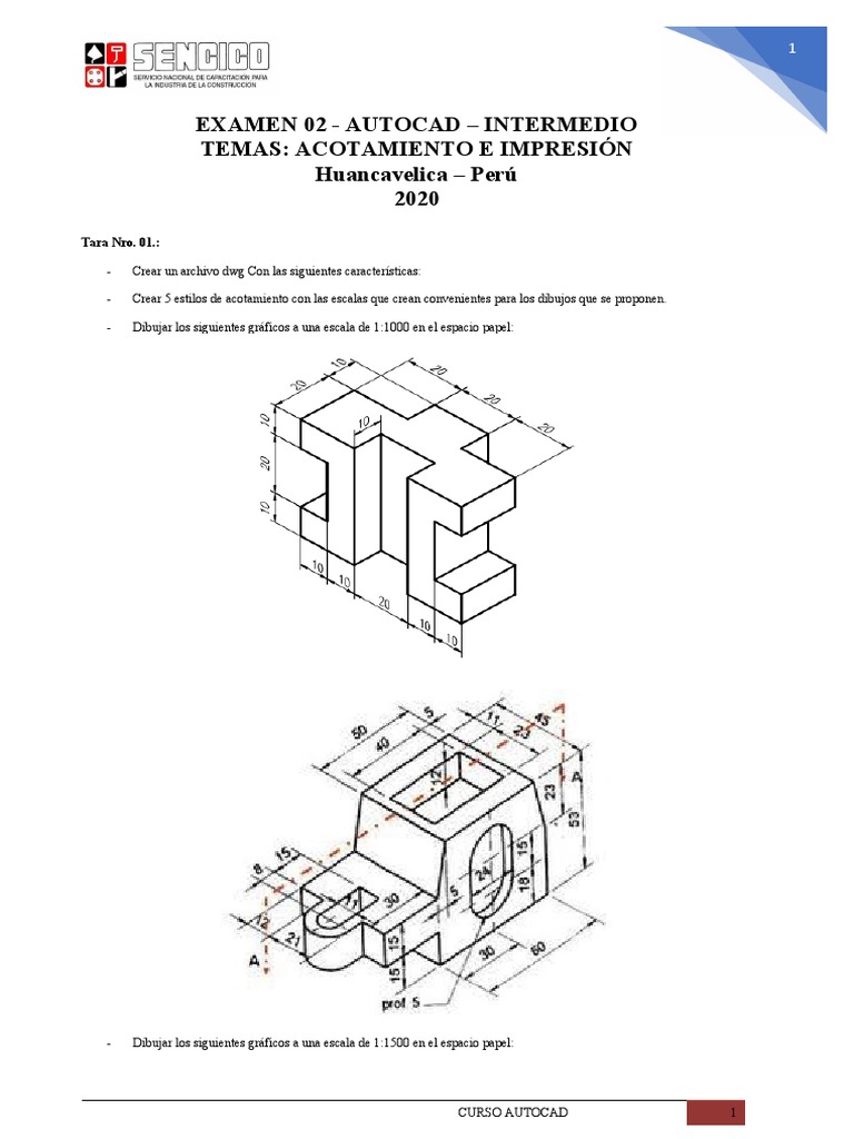 Examen 02 - AutoCAD Intermedio | PDF | Informática | Software
