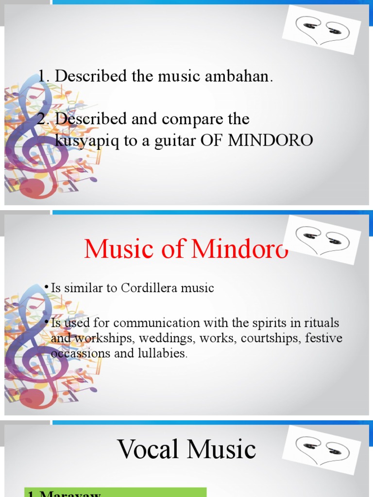 The Musical Traditions of Mindoro: Exploring Vocal and Instrumental ...