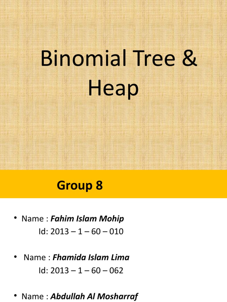 Binomial Tree and Heap | PDF | Option (Finance) | Algorithms And Data Structures