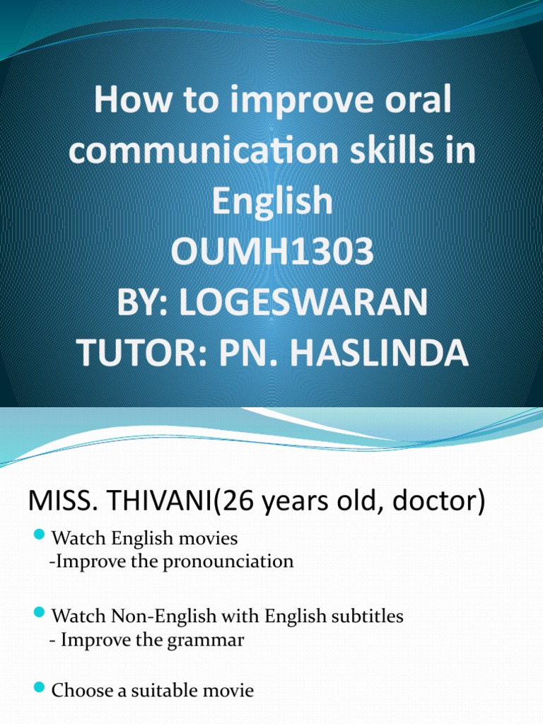 How To Improve Oral Communication Skills in English | PDF