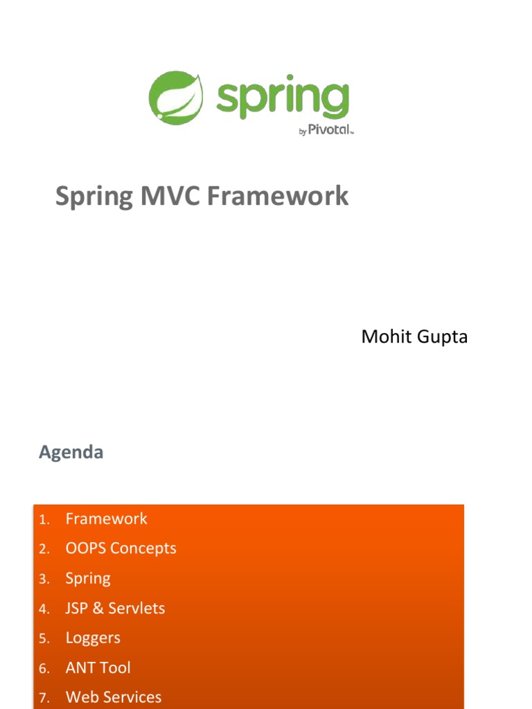 Spring MVC Framework: Mohit Gupta | PDF | Spring Framework | Enterprise ...