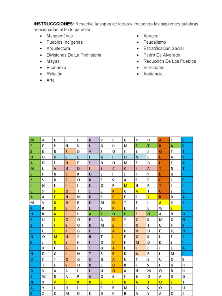 Sopa de Letras Historia | PDF