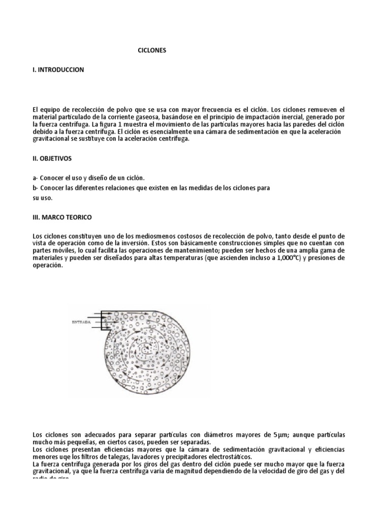 Diseño de Ciclones | PDF | Ciclones tropicales | Gases