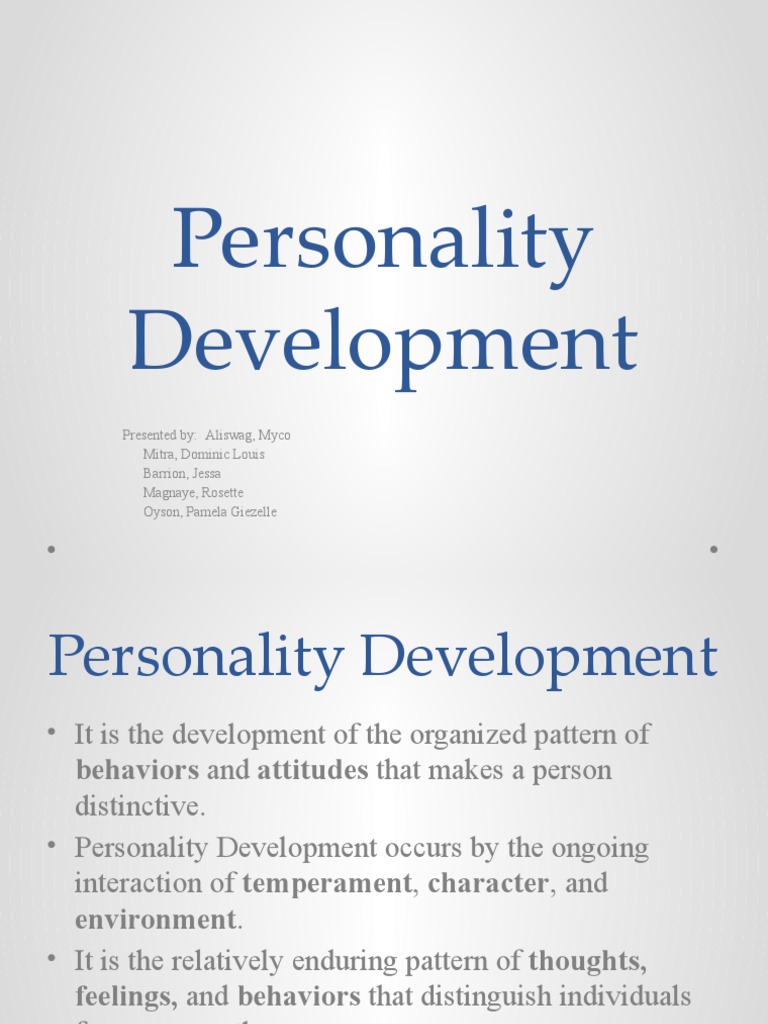 Personality Development | PDF | Id | Extraversion And Introversion