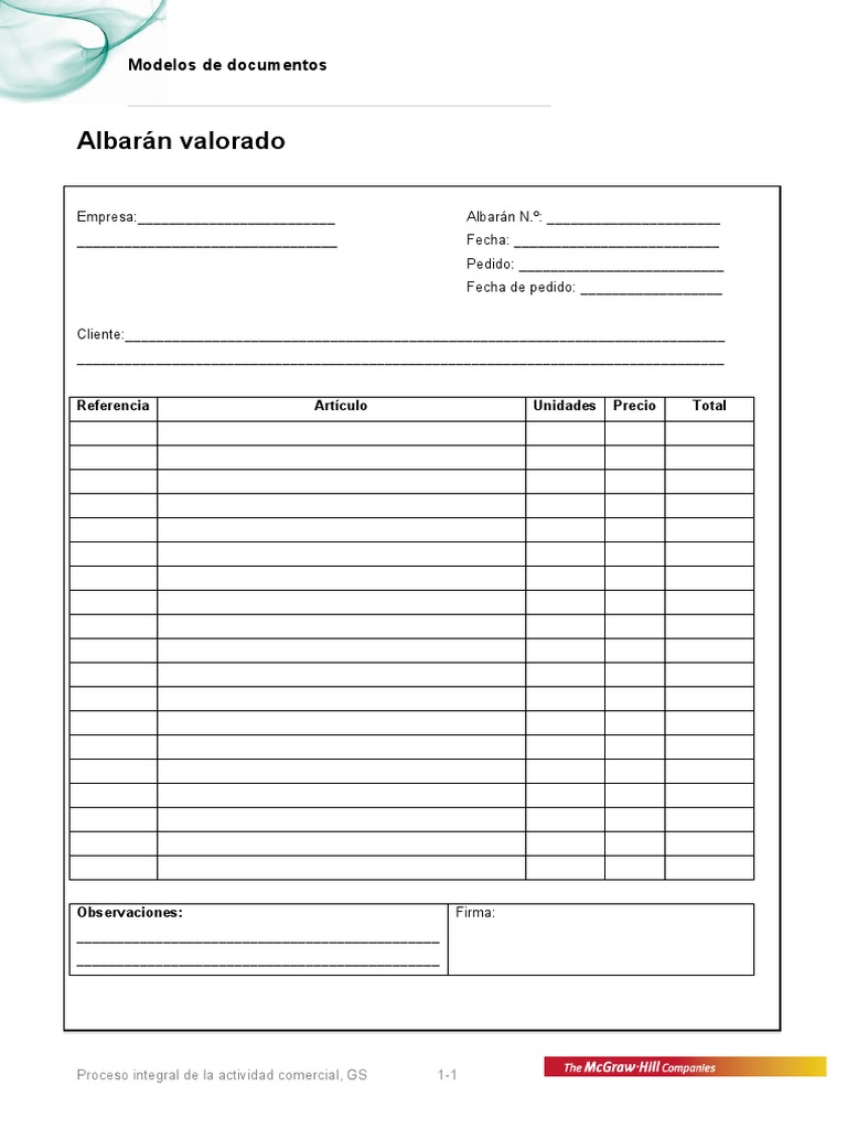Albaran Valorado | PDF