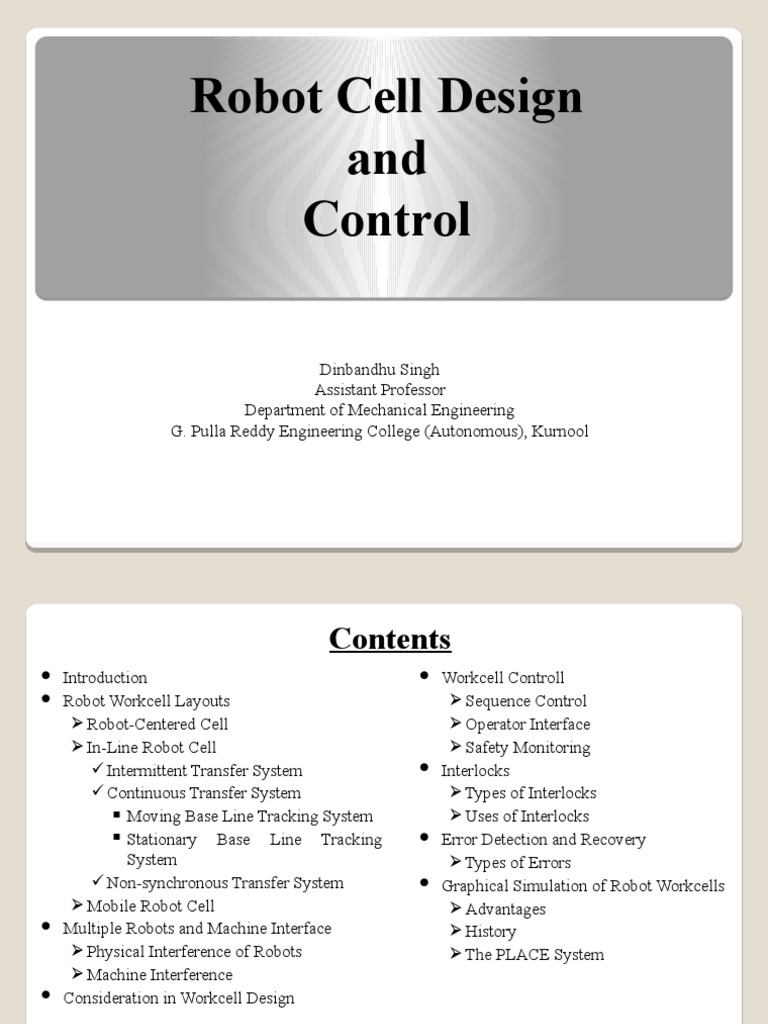 Robot Cell Design and Control | PDF | Robot | Robotics