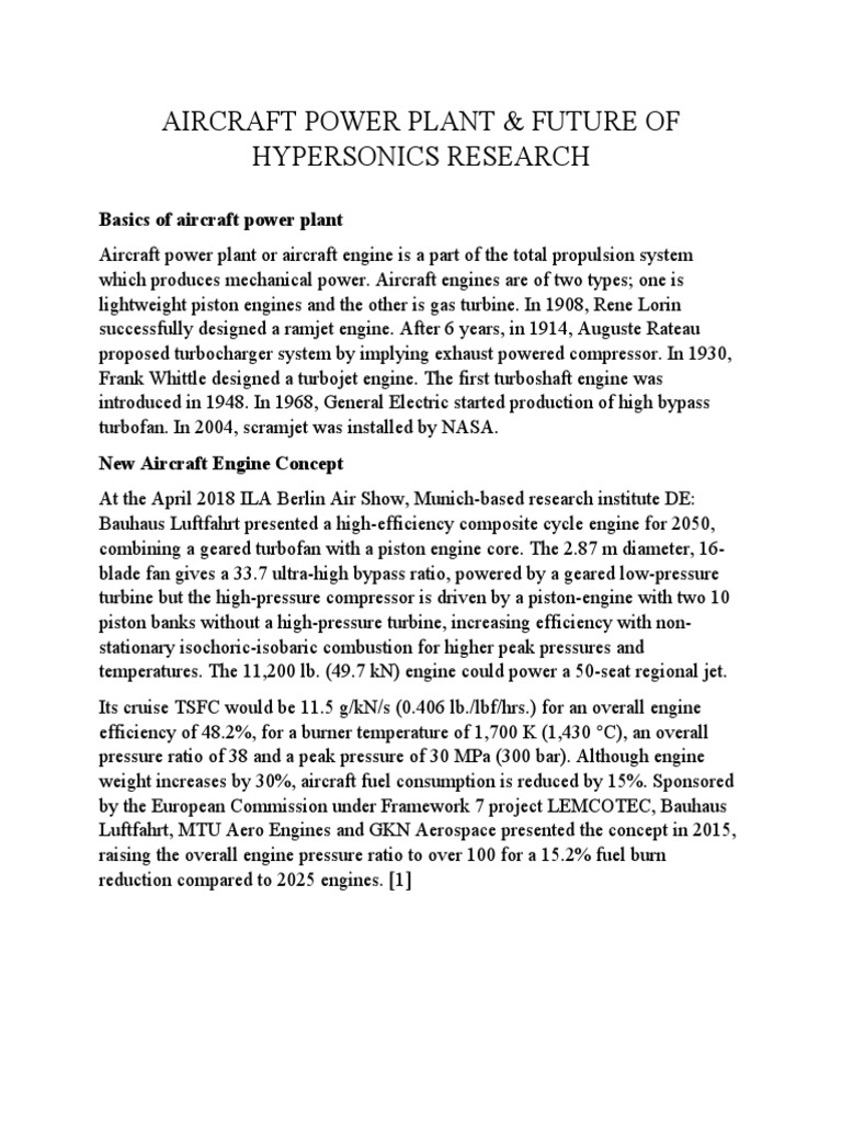 Aircraft Power Plant | PDF | Engines | Vehicles