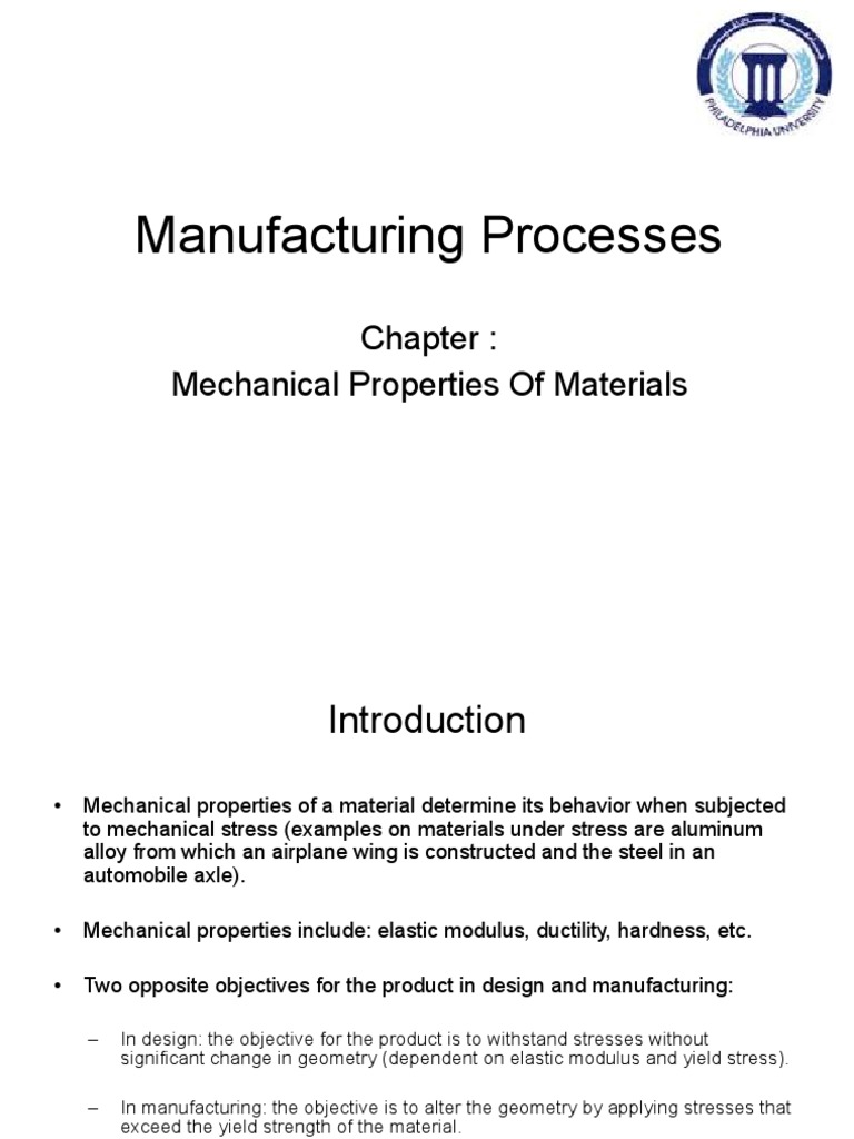 Manufacturing Processes Lecture2-Modified | PDF | Deformation ...