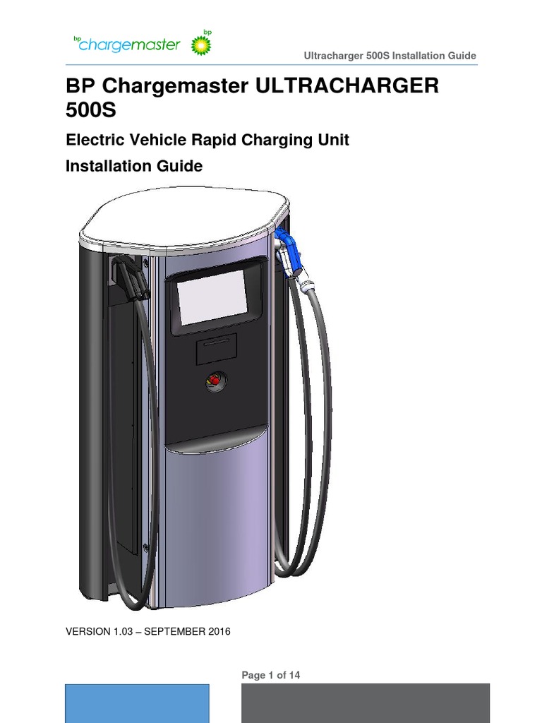 BP Chargemaster ULTRACHARGER 500S: Electric Vehicle Rapid Charging Unit Installation Guide | PDF ...
