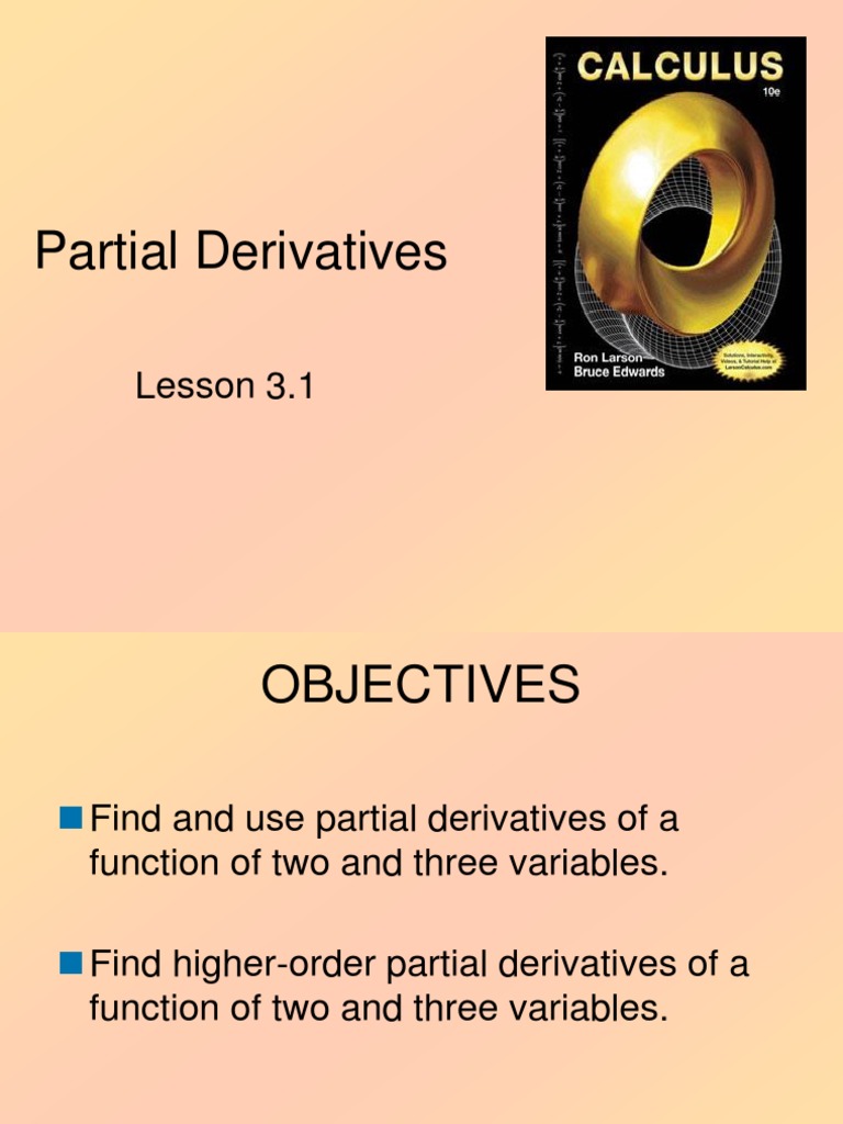Partial Derivatives and Applications | PDF | Derivative | Multivariable ...