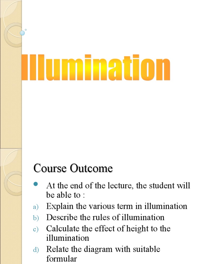 L7-Basic Illumination | PDF | Lighting | Incandescent Light Bulb