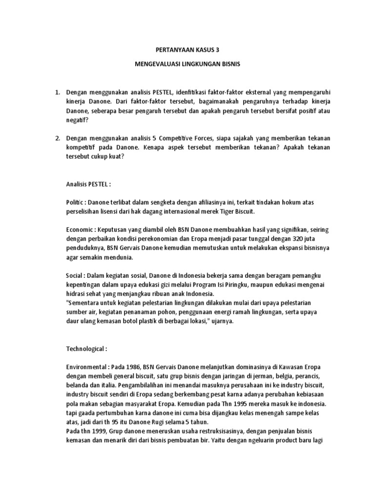 Kasus 3 Danone | PDF