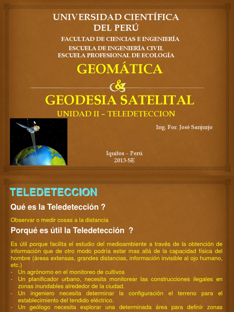 Introducción a la Teledetección | PDF | Sensores remotos | Frecuencia