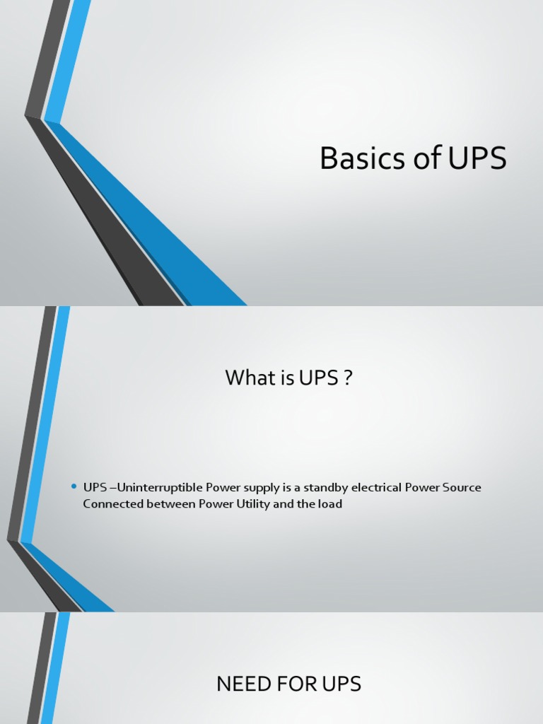 Basics of UPS | PDF