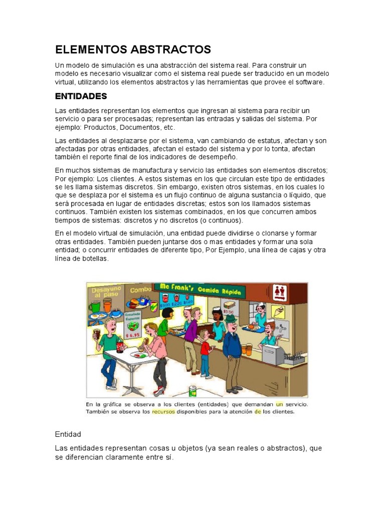 Elementos Abstractos en Sistemas | PDF | Simulación | Sistema