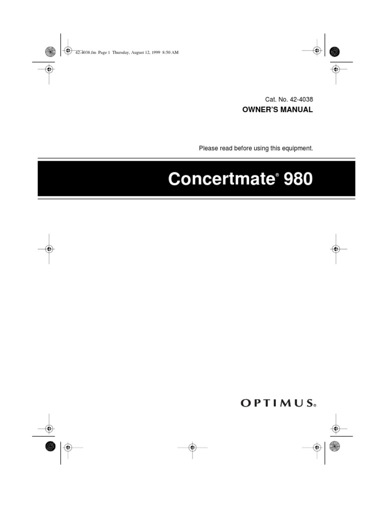 Concert Mate | PDF | Ac Power Plugs And Sockets | Synthesizer