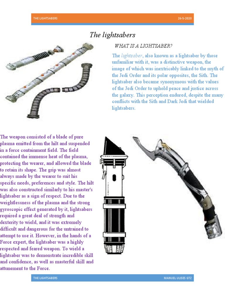The History and Significance of the Lightsaber | PDF | Jedi | Star Wars
