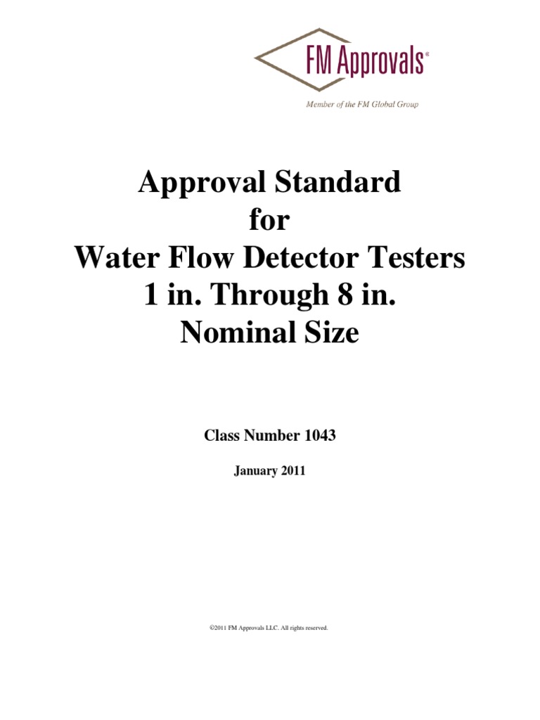 Water Flow Detector Standard | PDF | Pipe (Fluid Conveyance) | Calibration