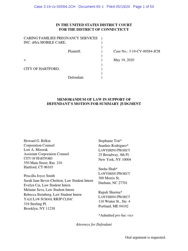 City MSJ | PDF | Summary Judgment | Standing (Law)