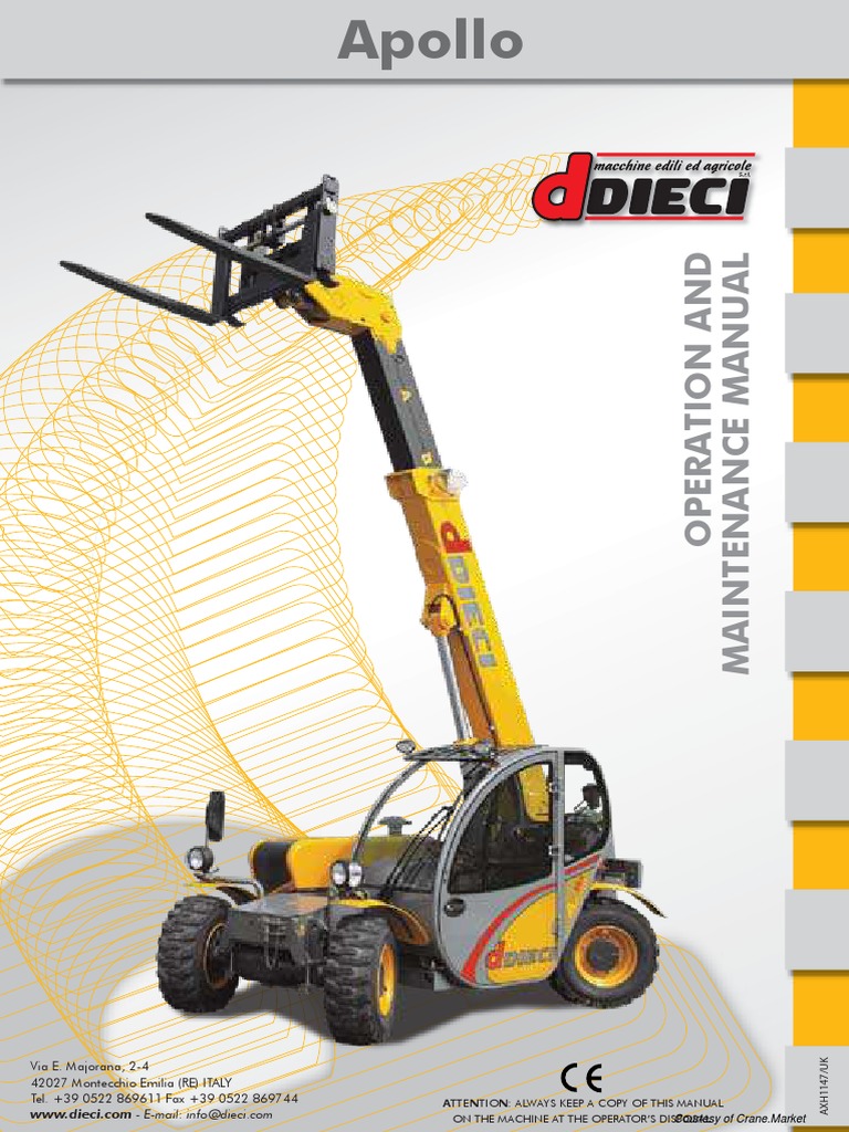 Dieci Telehandlers Spec 823e24 PDF | PDF | Truck | Land Vehicles