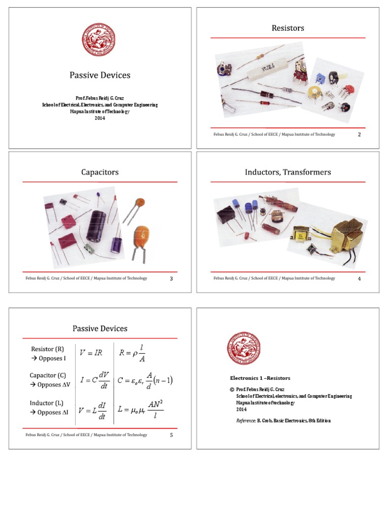 Supplement 01 - Passive Devices | PDF