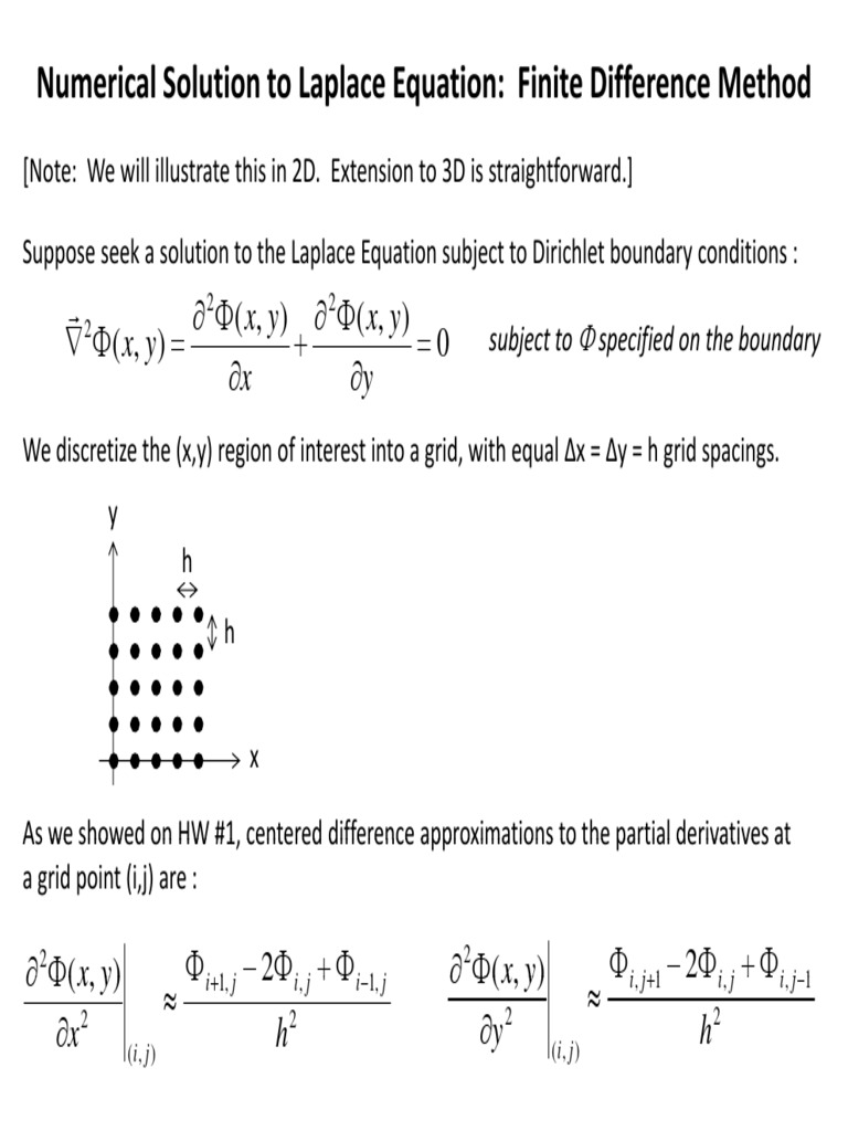 2D Laplace Equation: Finite Difference Method | PDF | Numerical Analysis | Mathematical Relations
